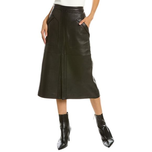 Ena Pelly | Skirts | Ena Pelly Longline Utility Leather Midi Skirt ...